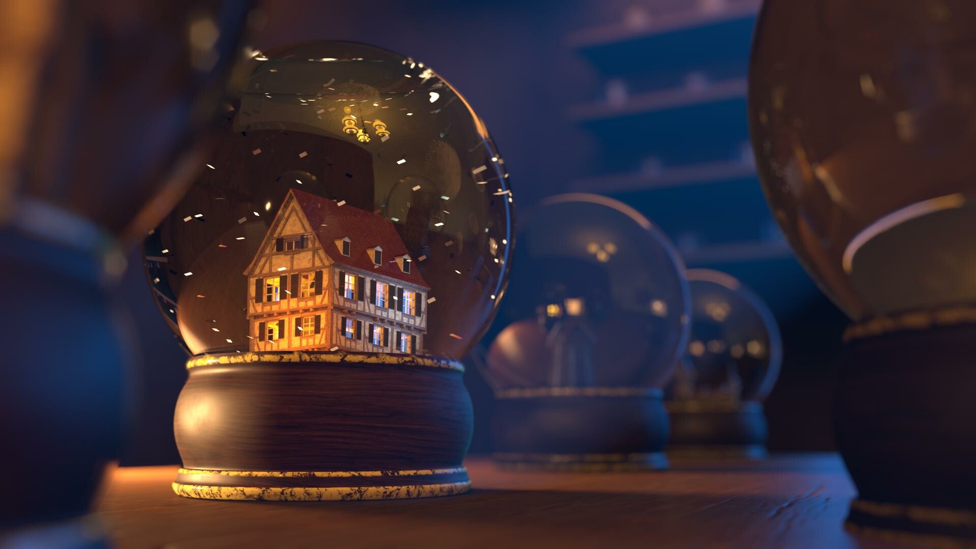 ArtStation - " The snowball shop" Renderman Timeless challenge