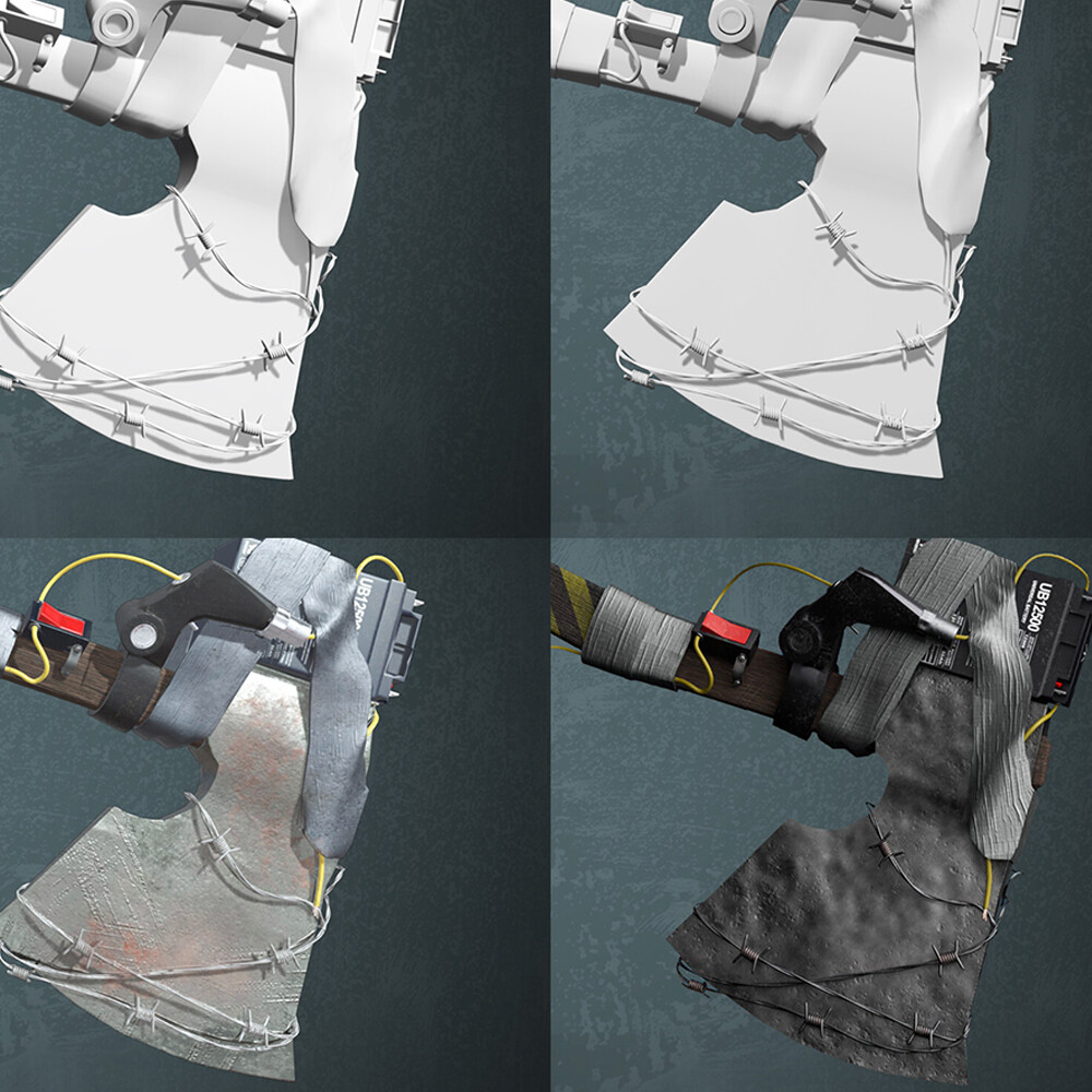 ArtStation - Post Apocalyptic Ax (Project Breakdown)