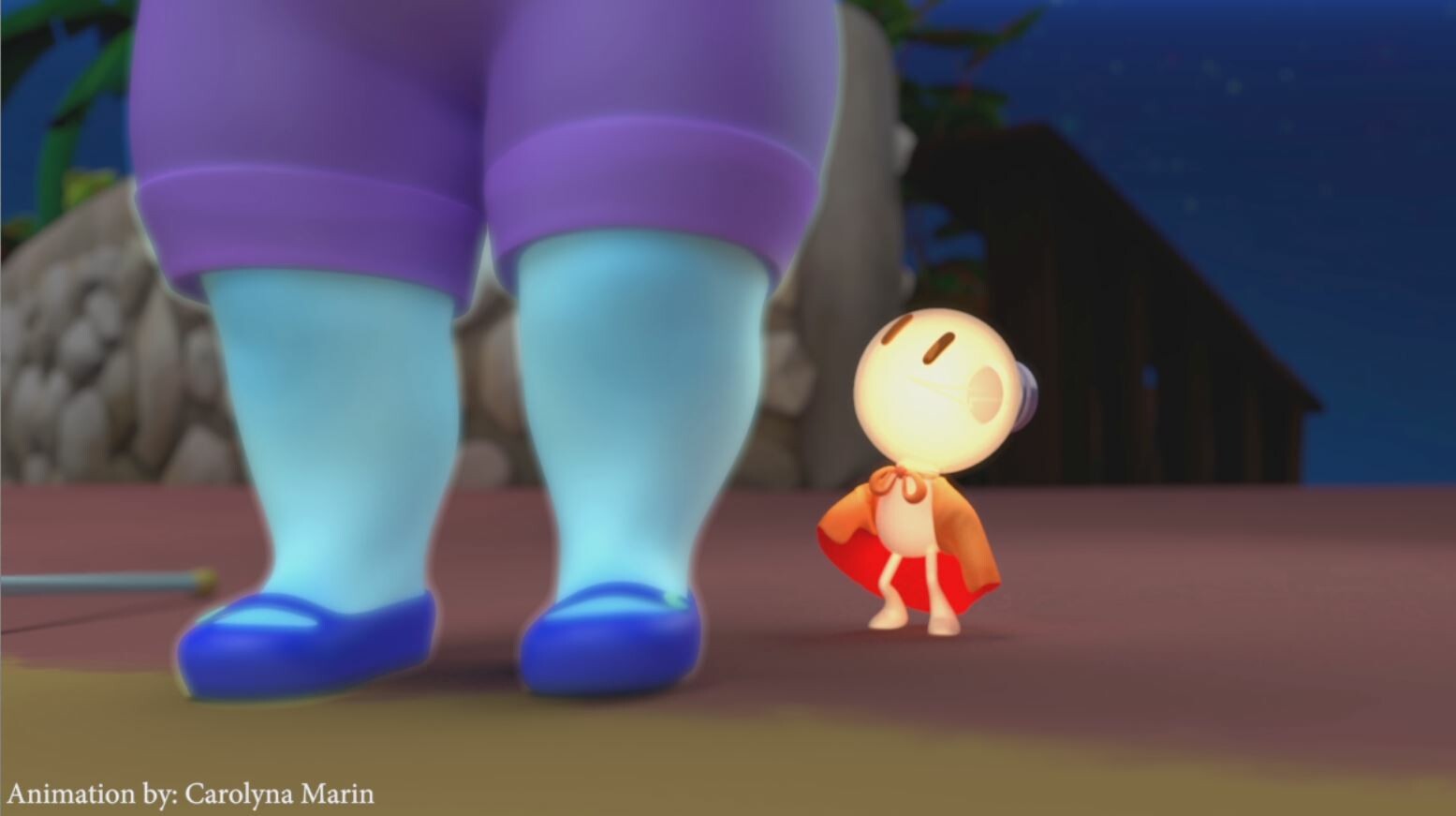 ArtStation - Lumin Running into Abueluna's Leg - 2018