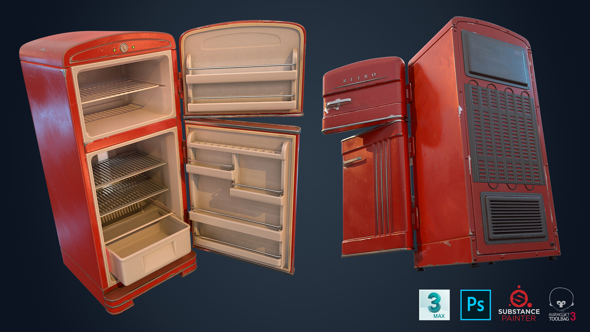 ArtStation - Retro fridge (part 2)