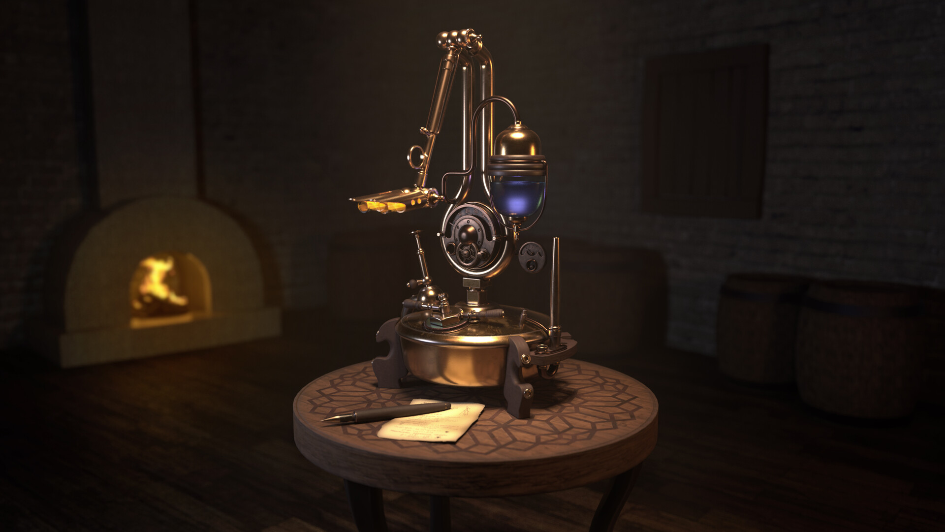 ArtStation - Steampunk lamp