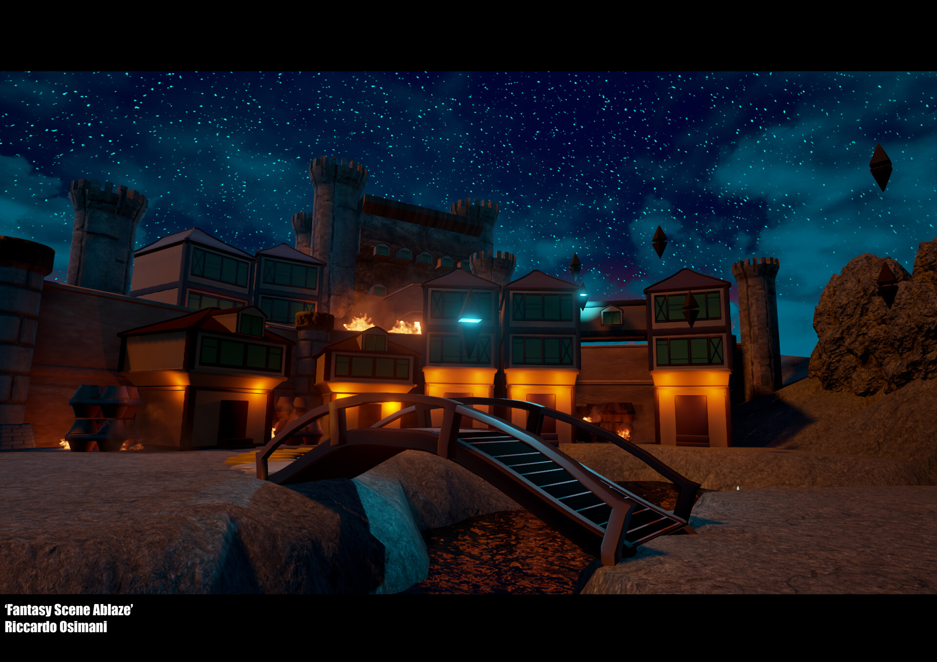 ArtStation - Fantasy Scene Ablaze