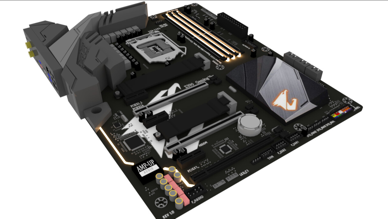 ArtStation - Aorus Gaming Pro Wifi Motherboard