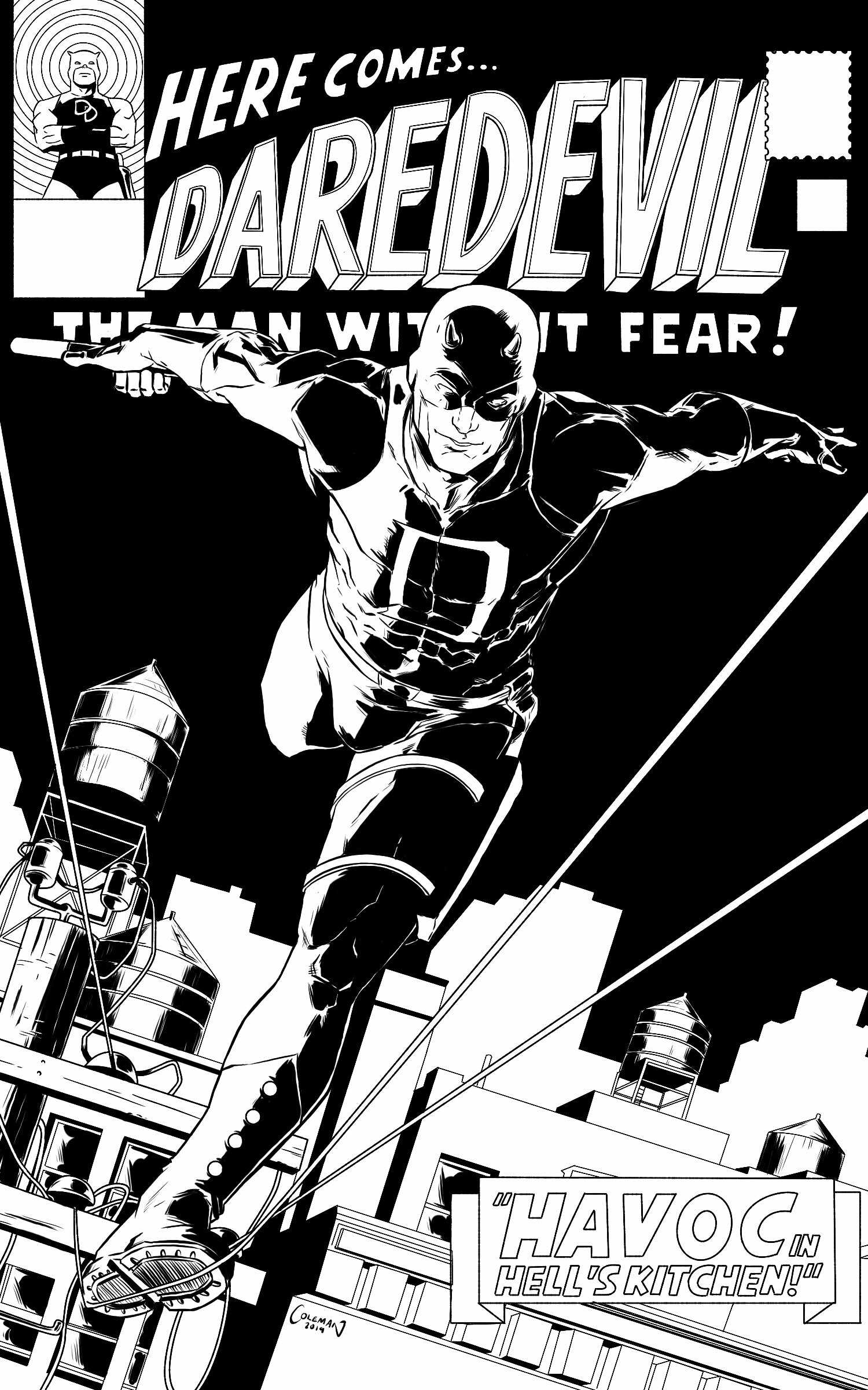 ArtStation - Daredevil Ink practice