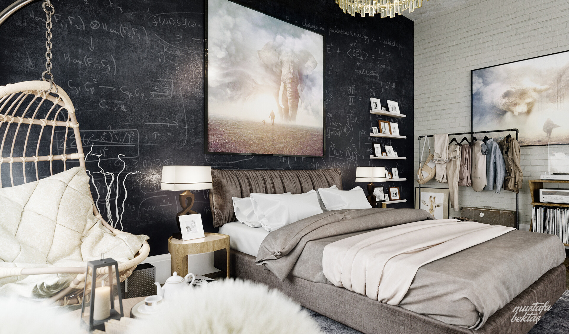 ArtStation - Black Bedroom