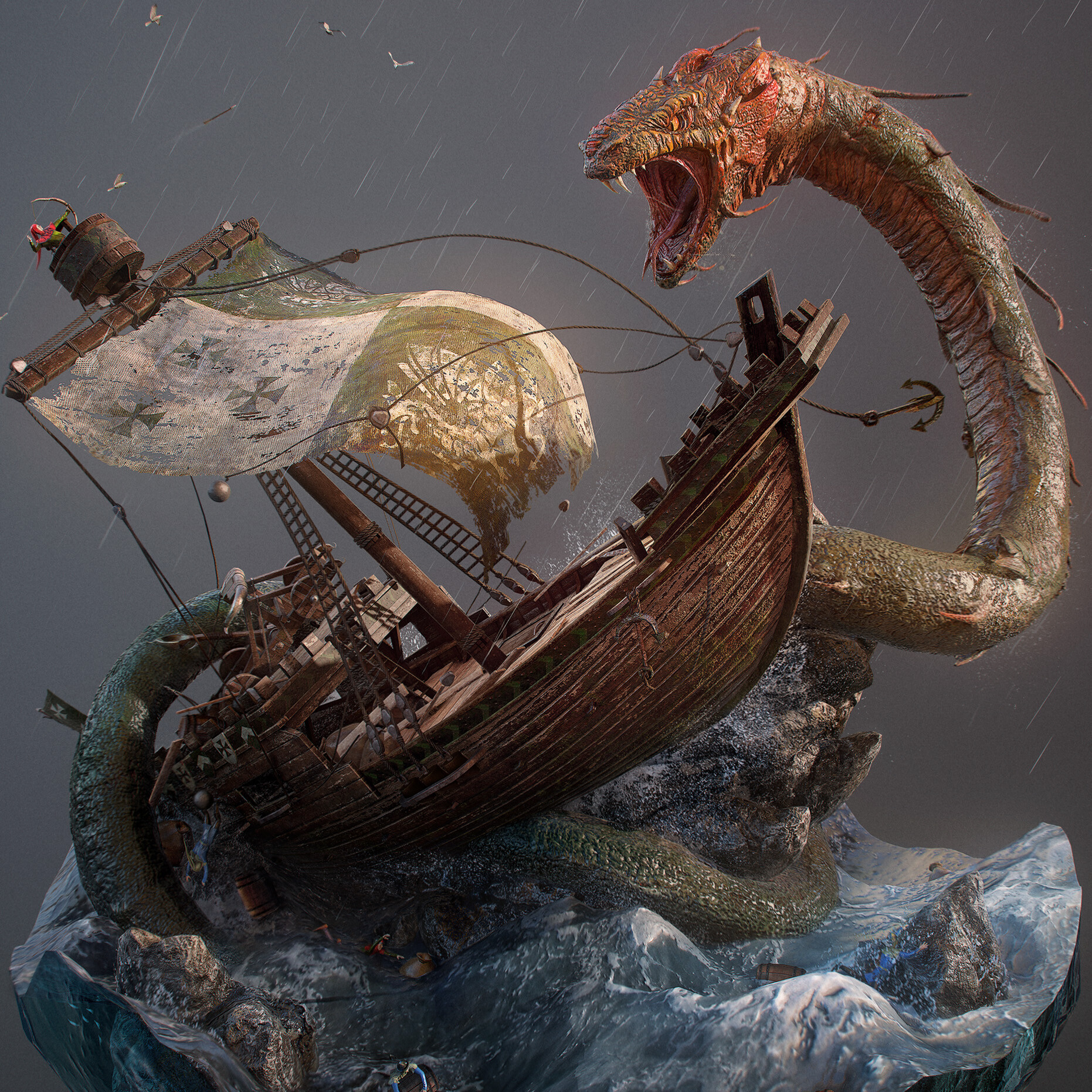 ArtStation - Cog Ship Battle