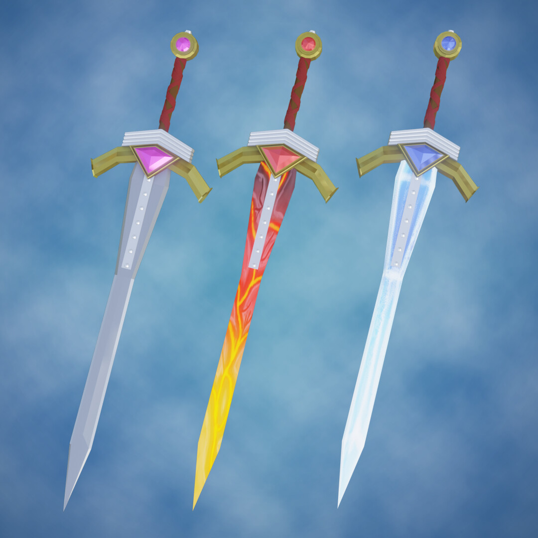 ArtStation - Fantasy Sword Props
