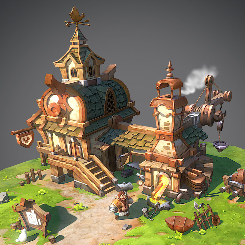 ArtStation - handpainted 3d Forge