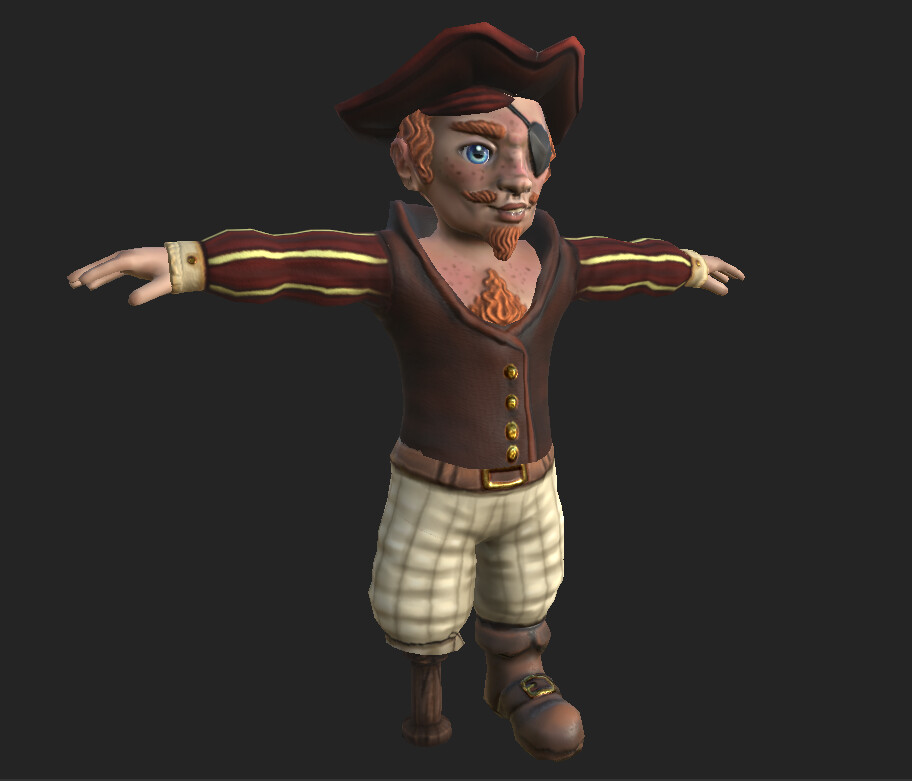 ArtStation - Stylised Low Poly Pirate