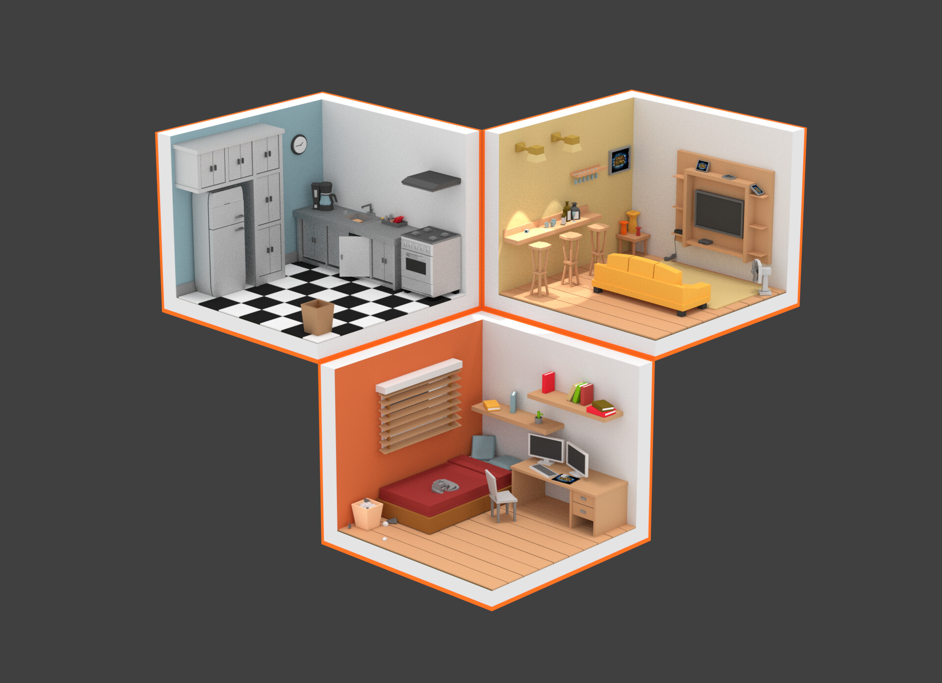 ArtStation - Isometric Room