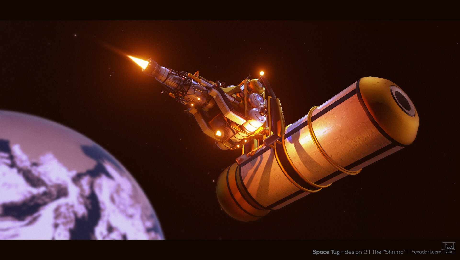 ArtStation - Space Tug designs 2 - The Shrimp