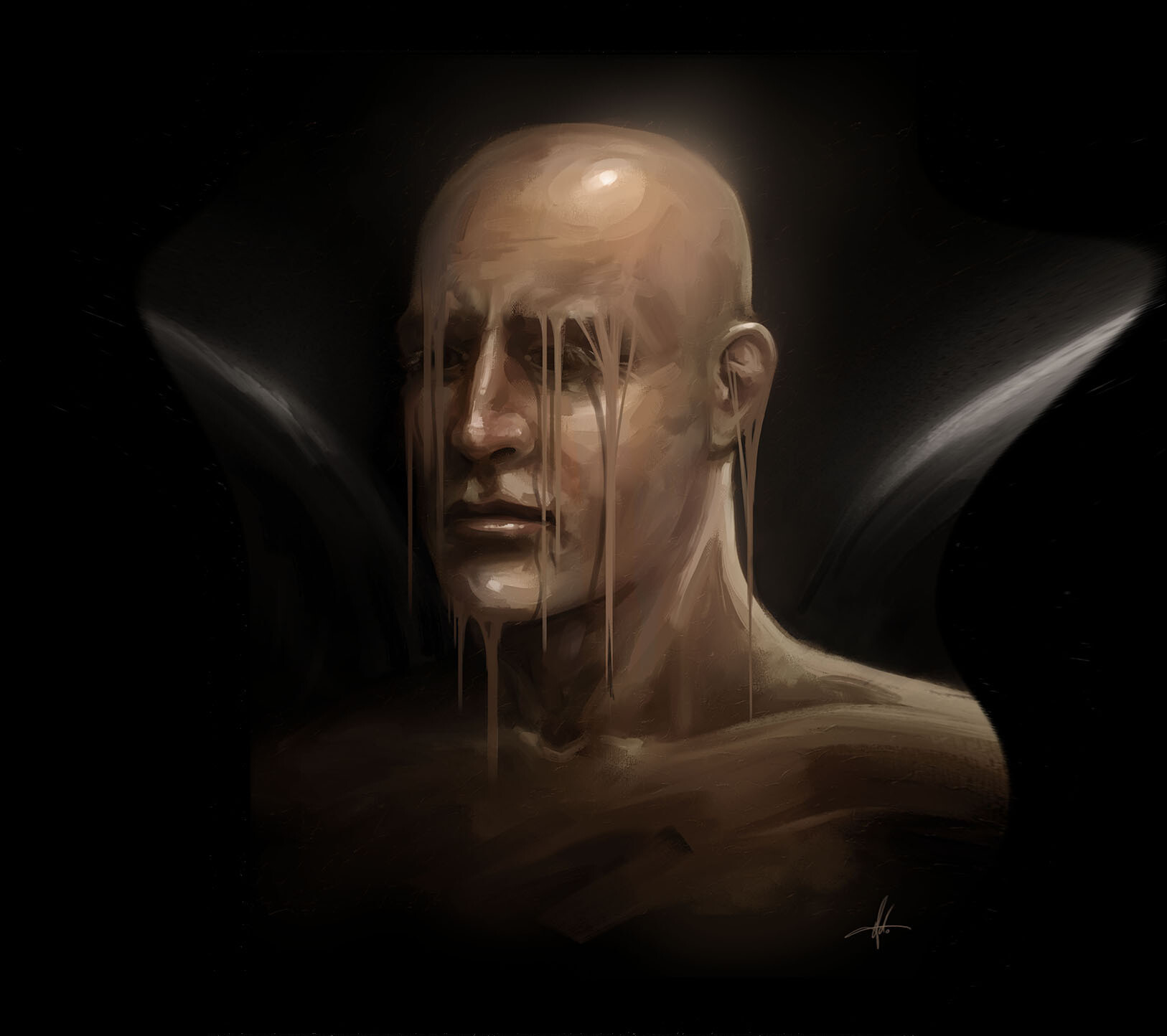 ArtStation - Artwork "Fallen Angel" - Digital Art Portrait Painting ...