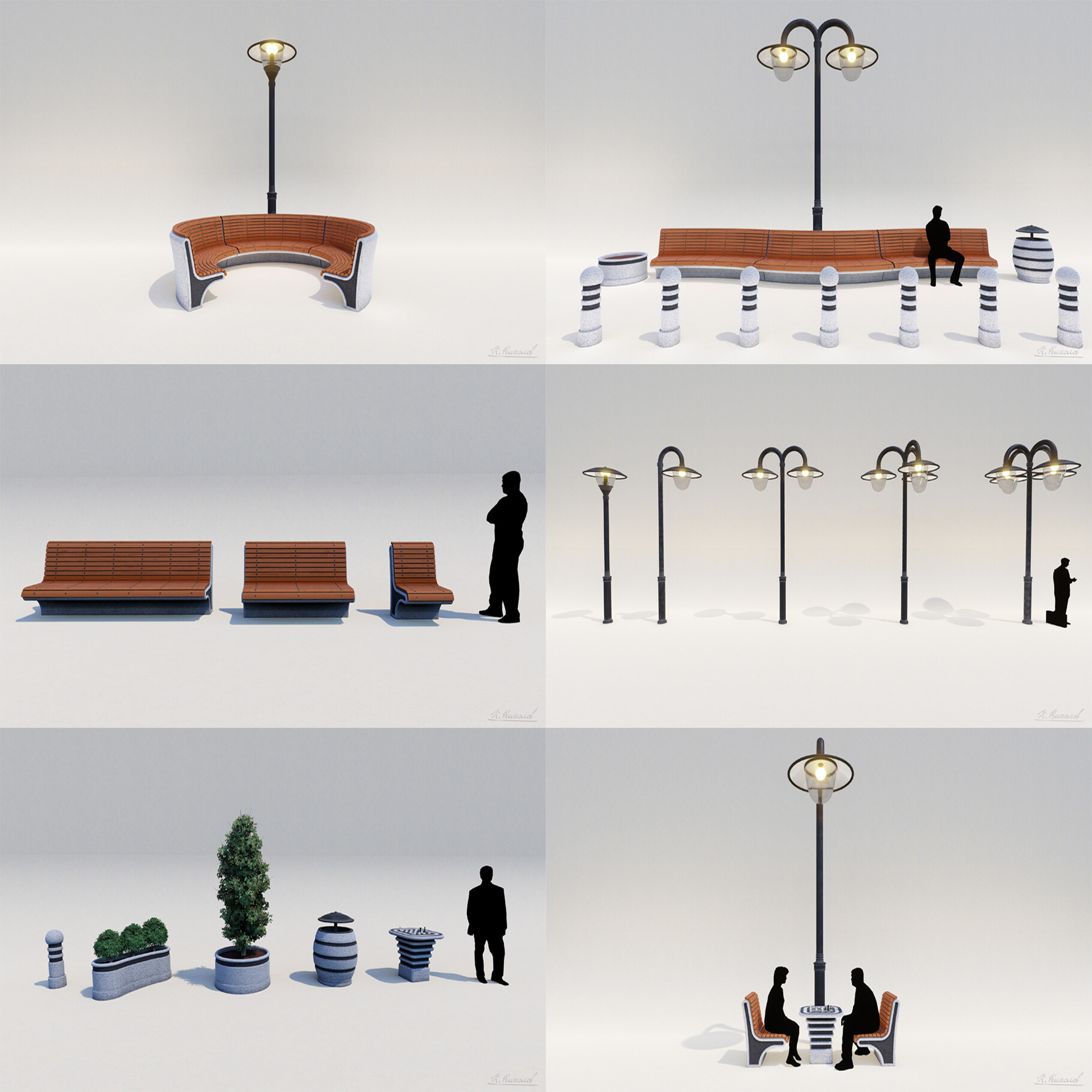 ArtStation - Park props set 1
