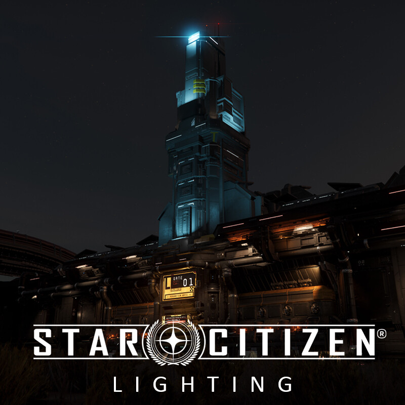 ArtStation - Star Citizen: Lorville Perimeter Gates - Lighting