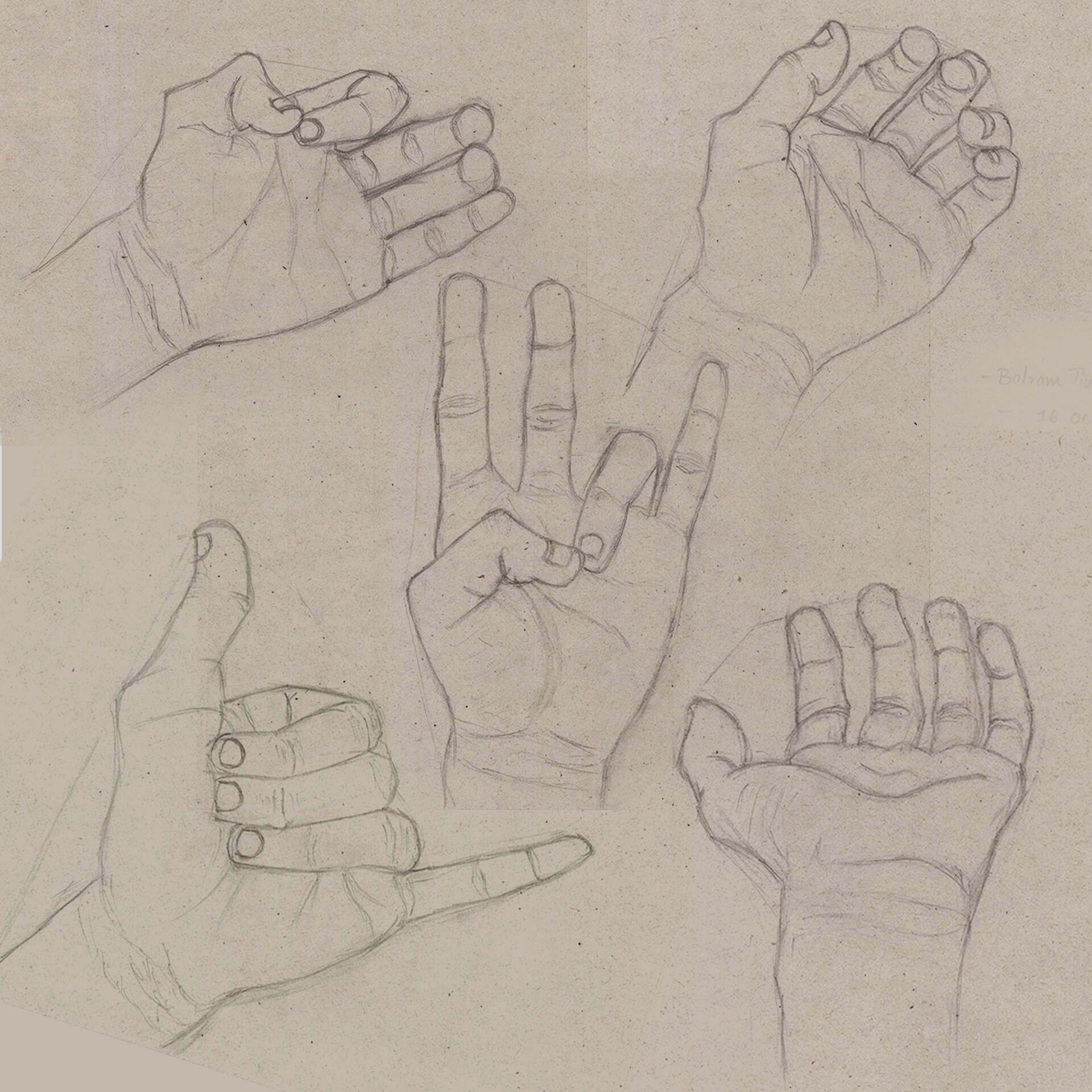 ArtStation - Hand study