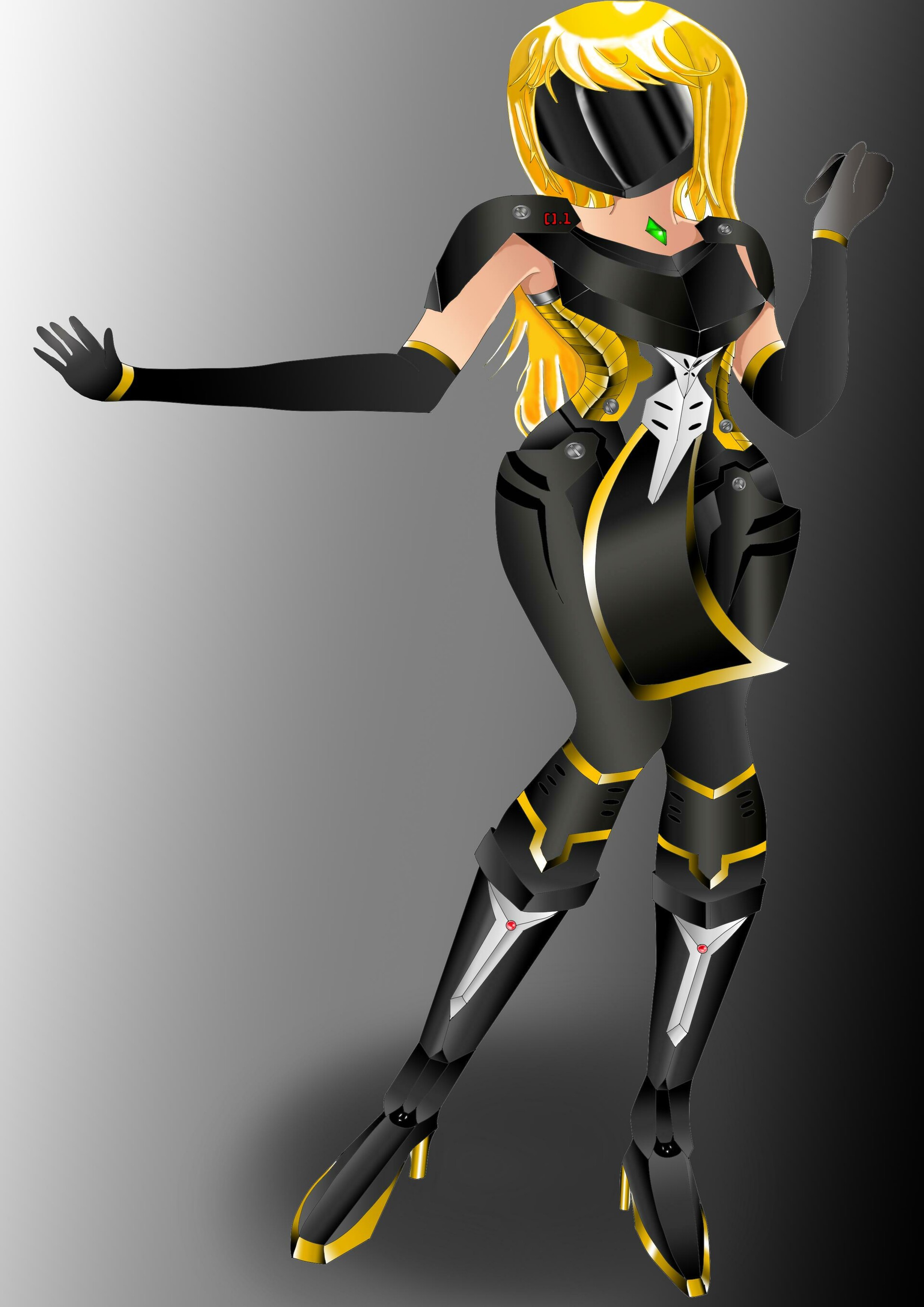 ArtStation - Cyber Girl 0.1 Knight (Plus Video)