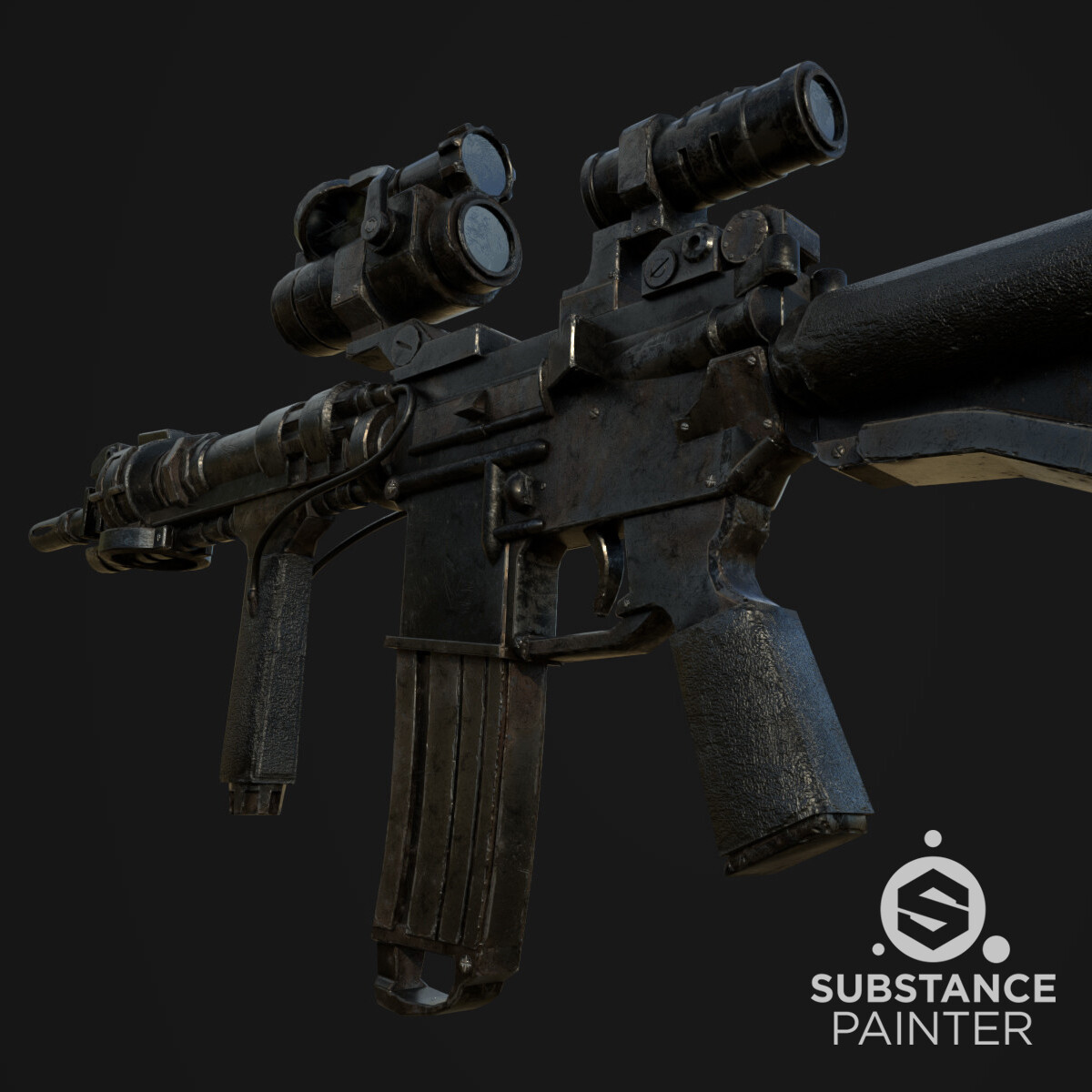 ArtStation - Rusted Assault Rifle - UE4 &Substance