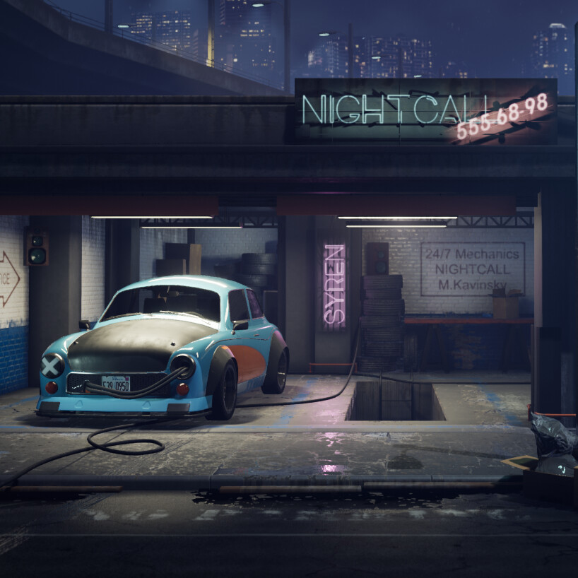 ArtStation - 4am, night shift.