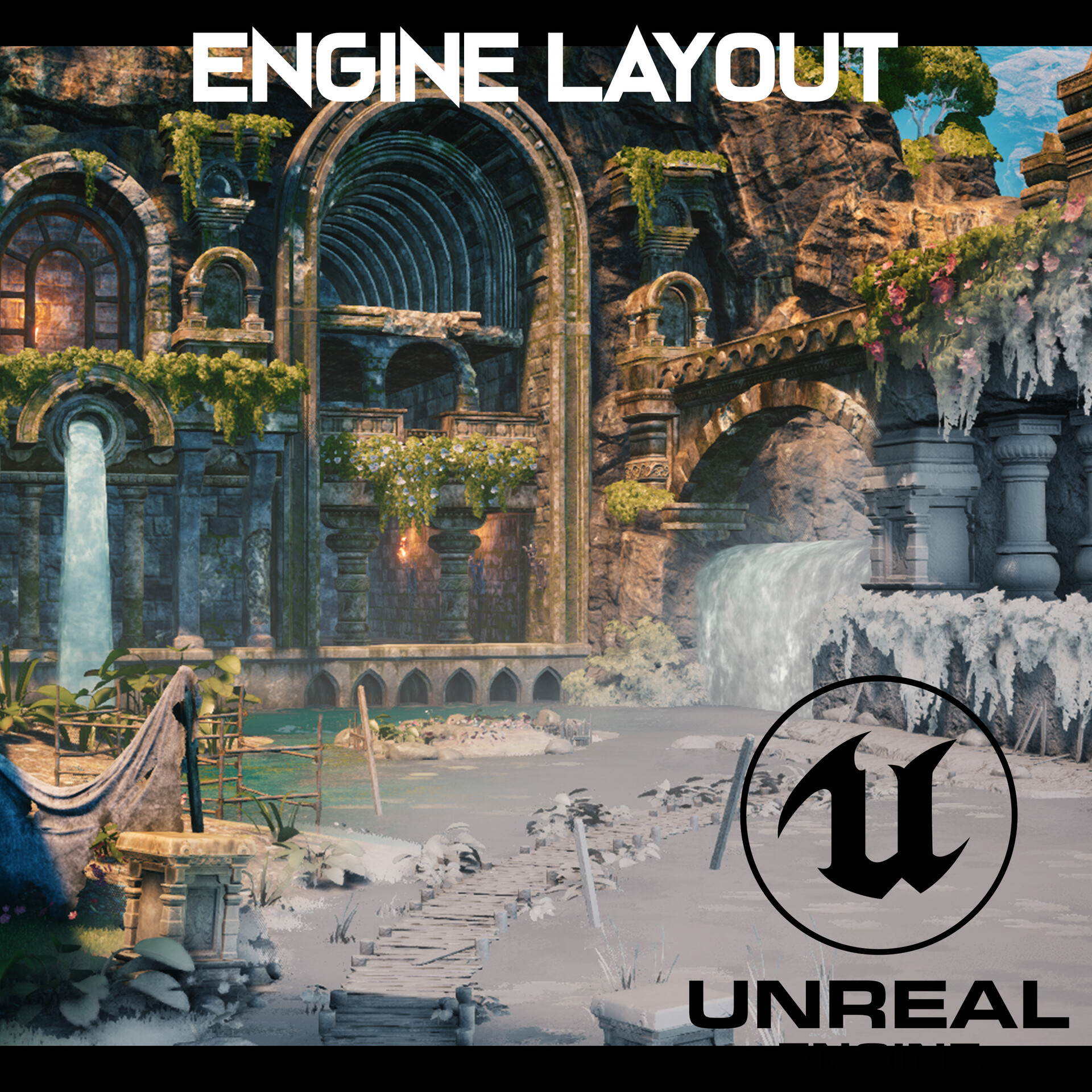 ArtStation - UE4 layout Temple of light
