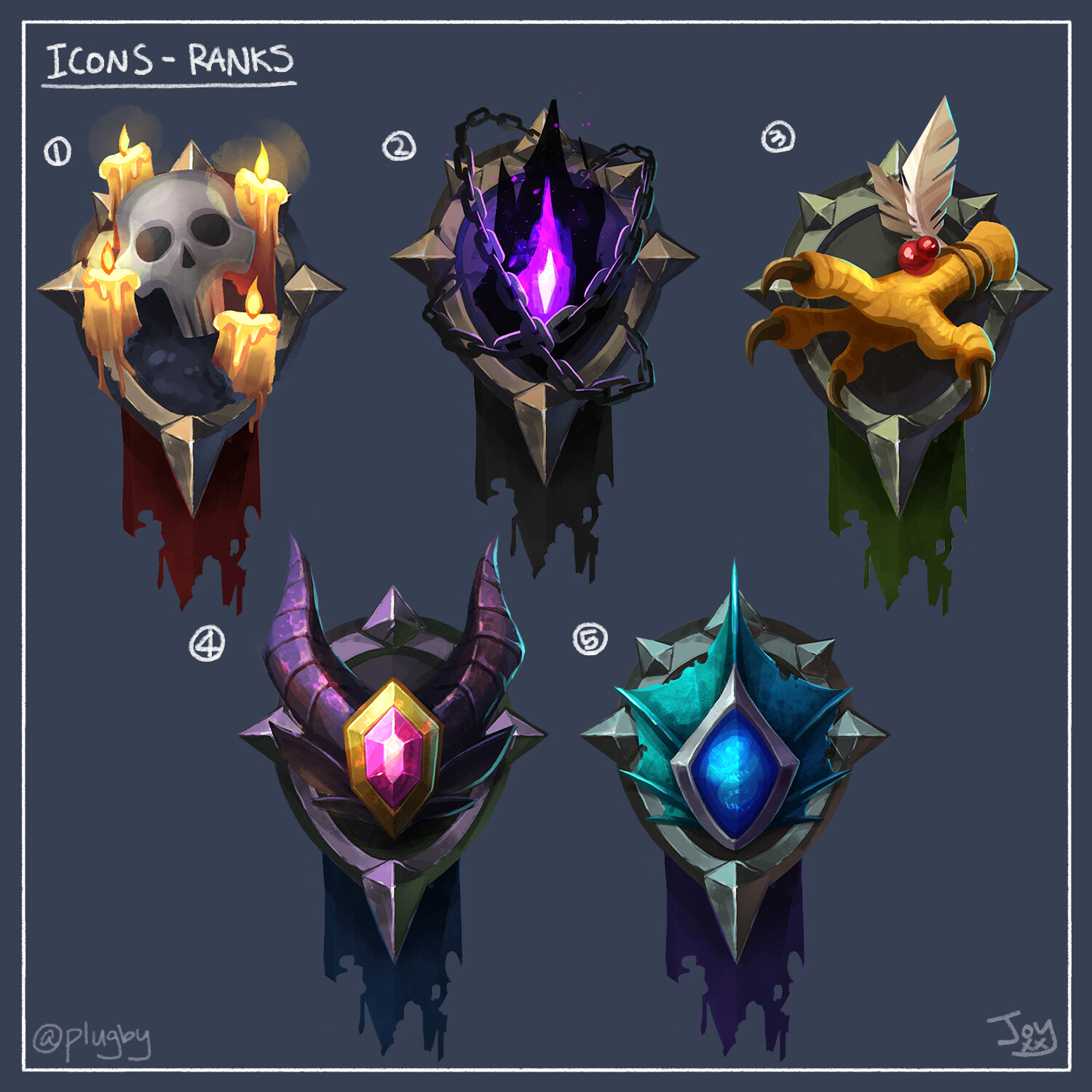 ArtStation - Races Badges (rank icons), Joy Park