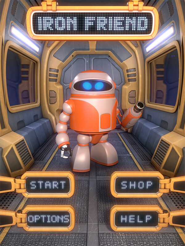 ArtStation - Mobile game "Iron friend" and something else.