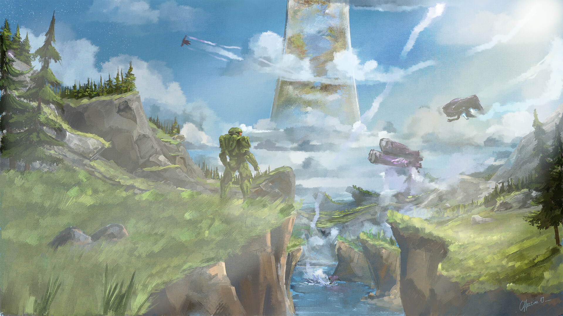 ArtStation - HALO, concept art krita