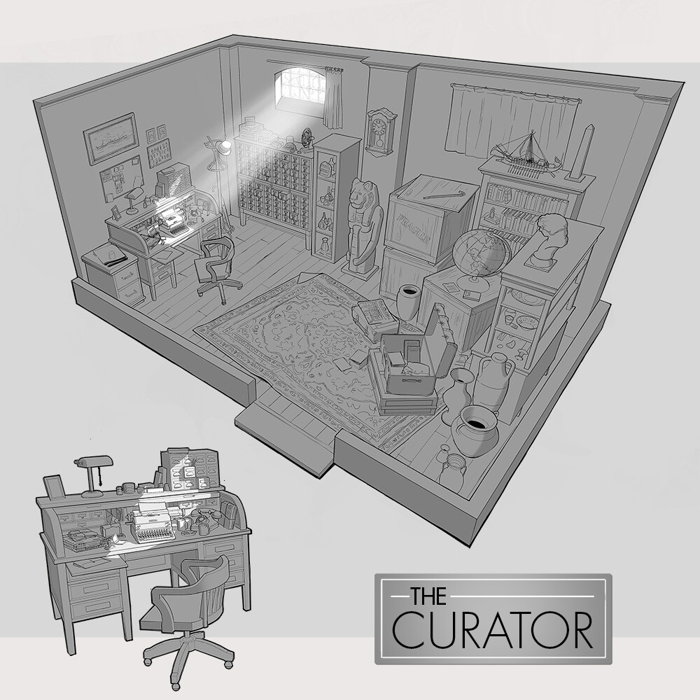 ArtStation - The Curator (interior cutaway)