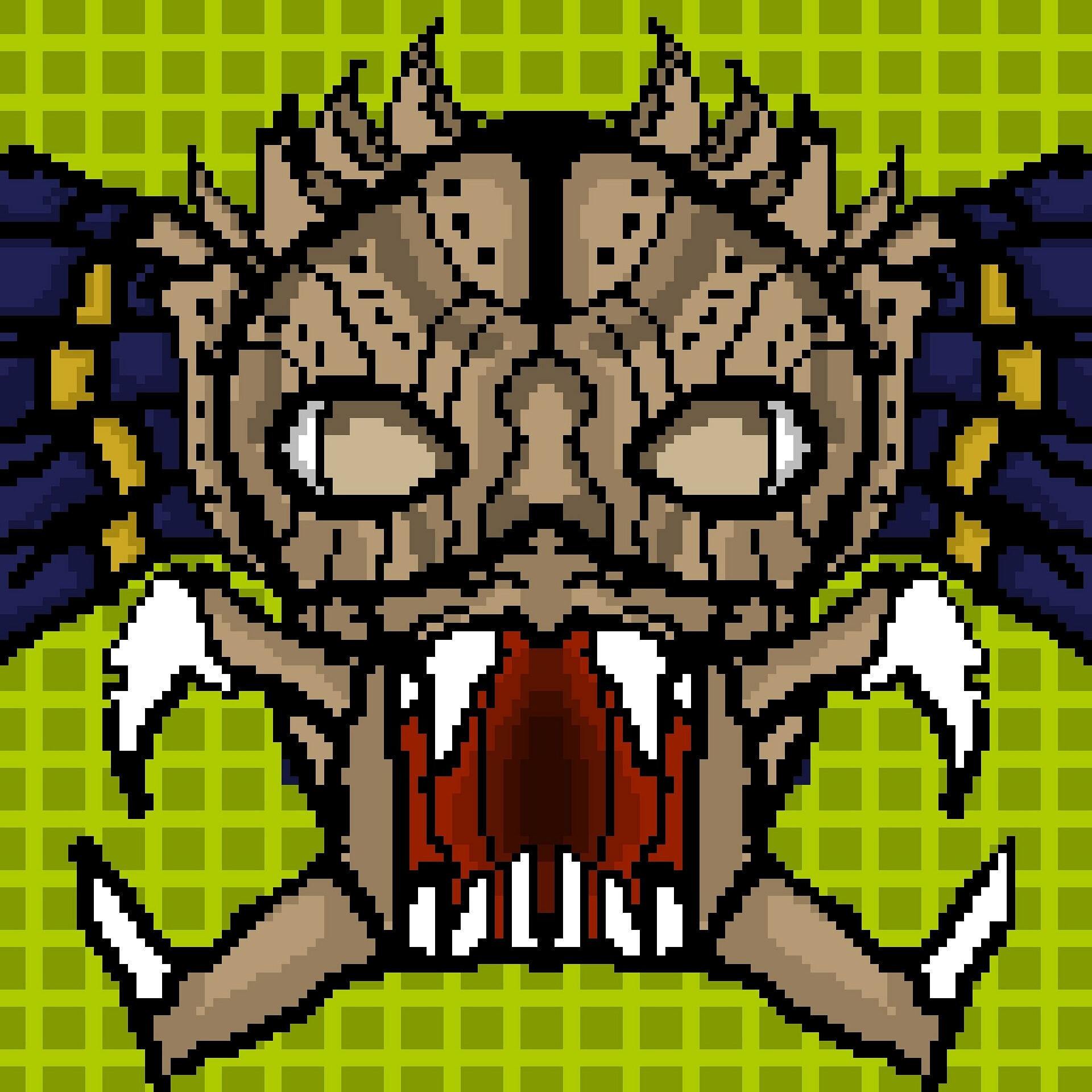 ArtStation - Pixel Predator head