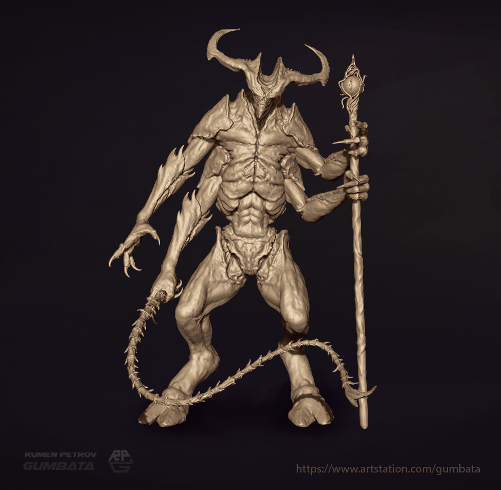 ArtStation - Demon sculpt WIP