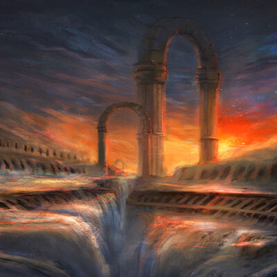 ArtStation - Fallen Sunset | Matte Painting