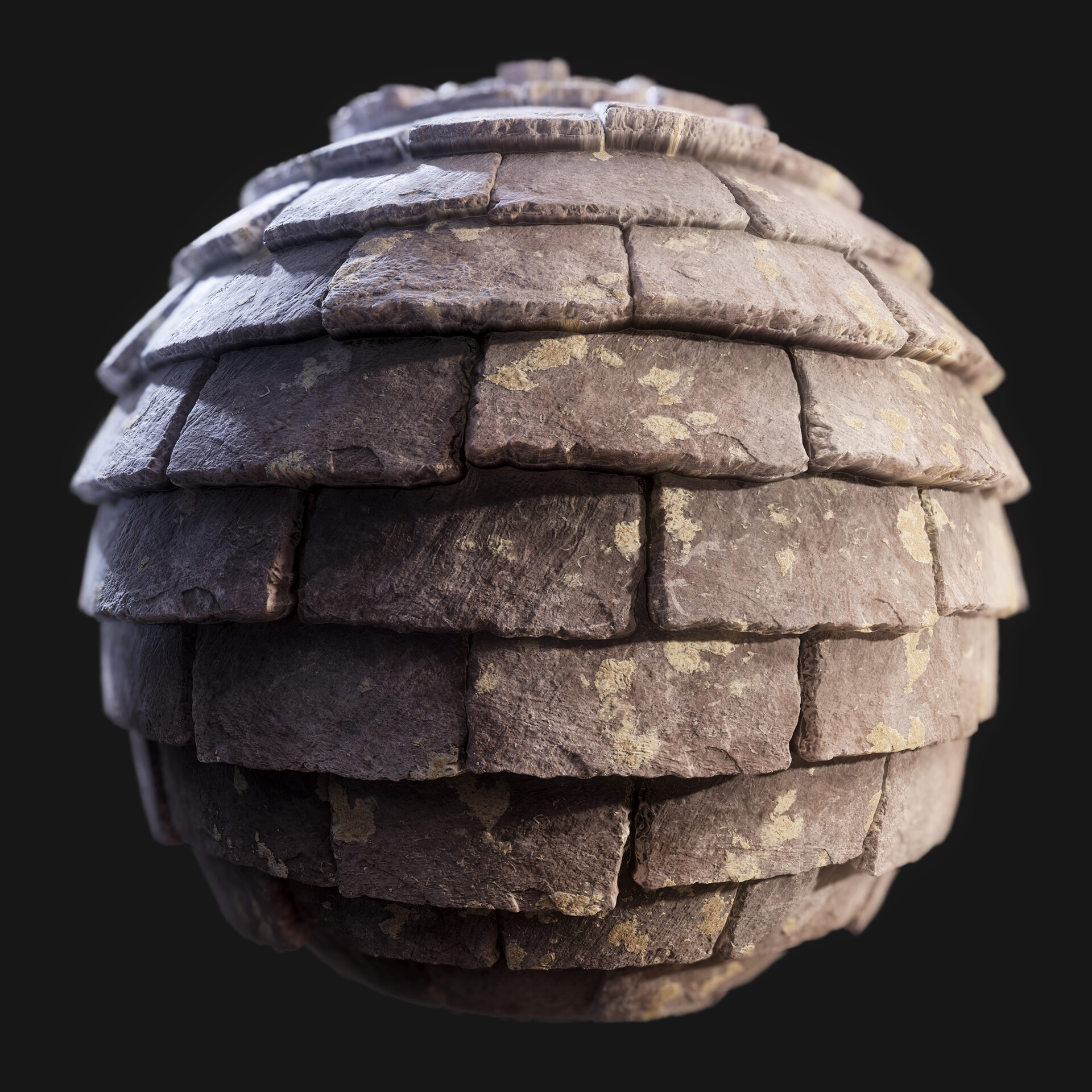 ArtStation - Mossy Stone Roof Tiles
