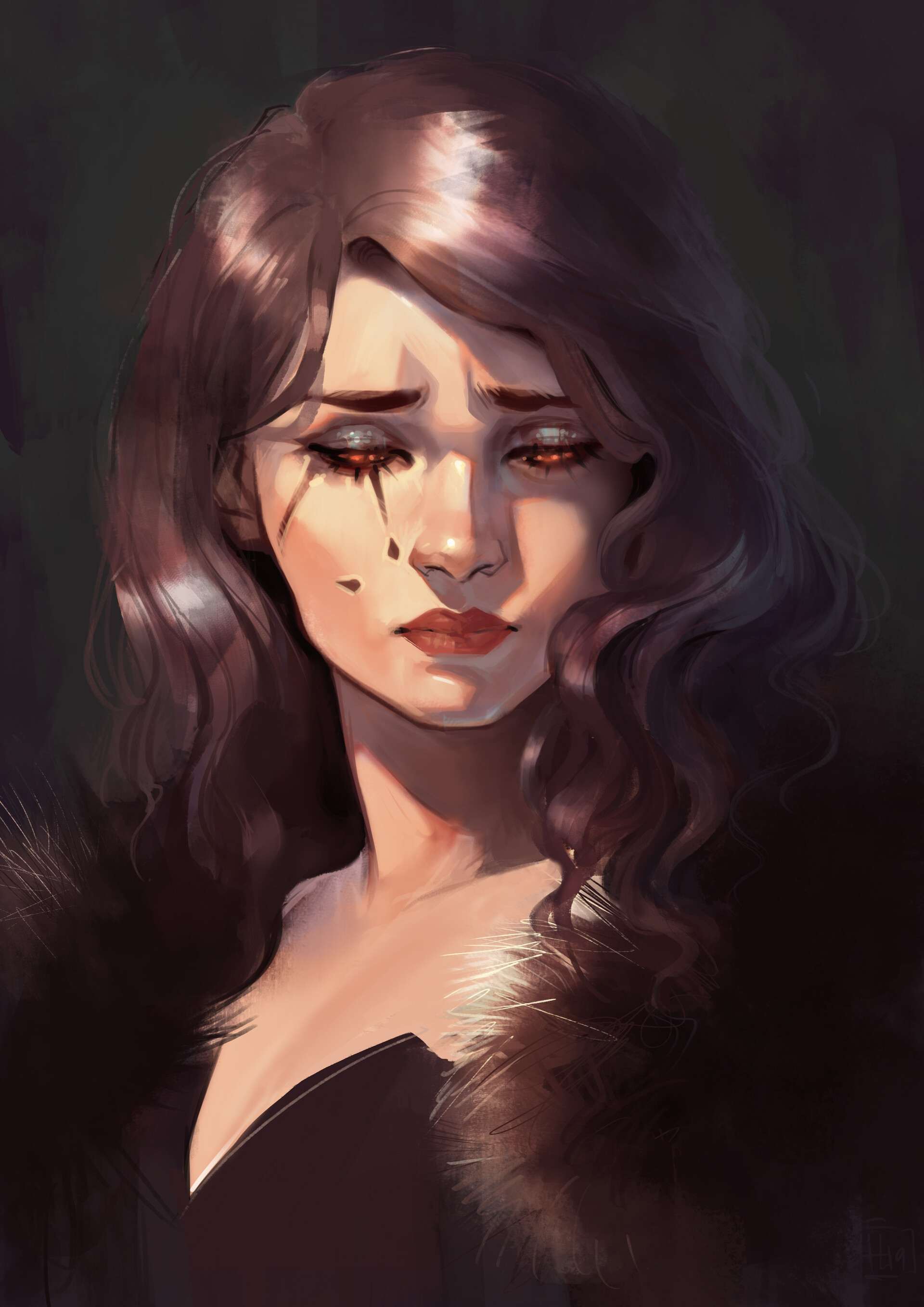 ArtStation - Digital sketch - The sad Dragon