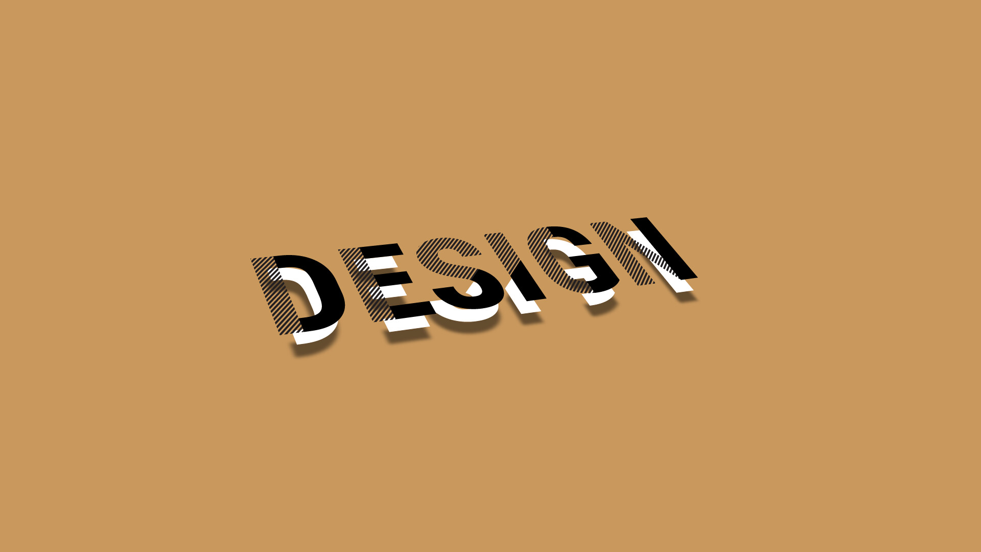 ArtStation - b&w text effect typography