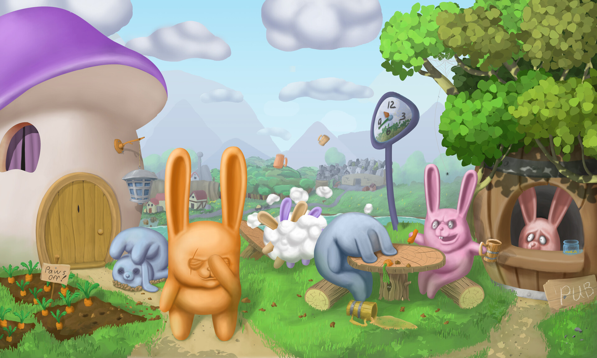 ArtStation - Drunken rabbits