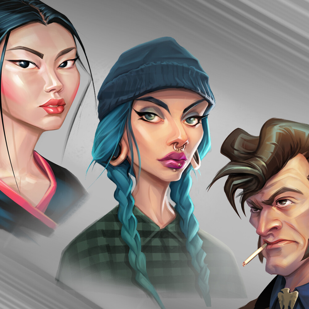 ArtStation - Stylized portraits exercise. 03