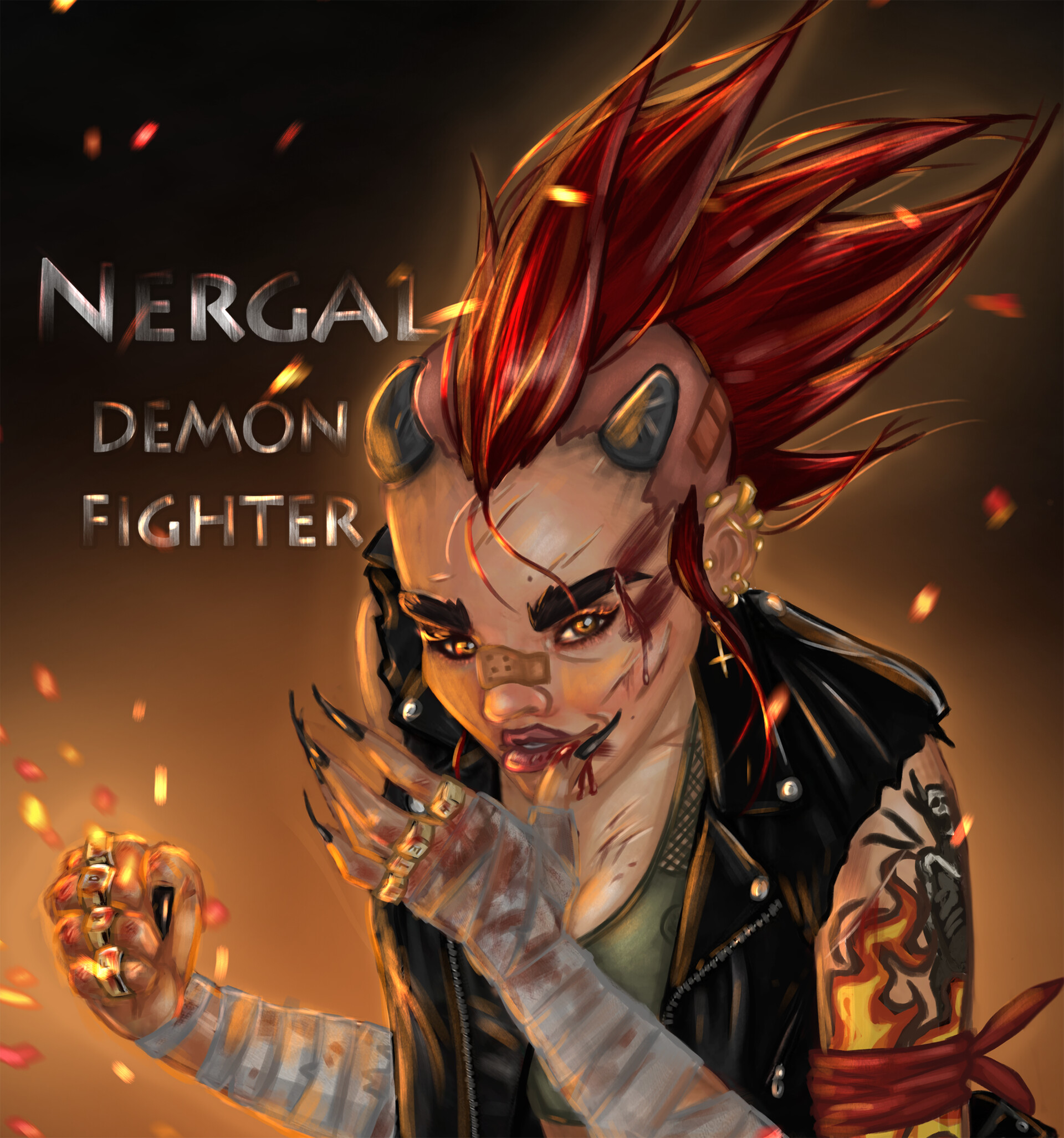 ArtStation - Nergal, Demon Fighter