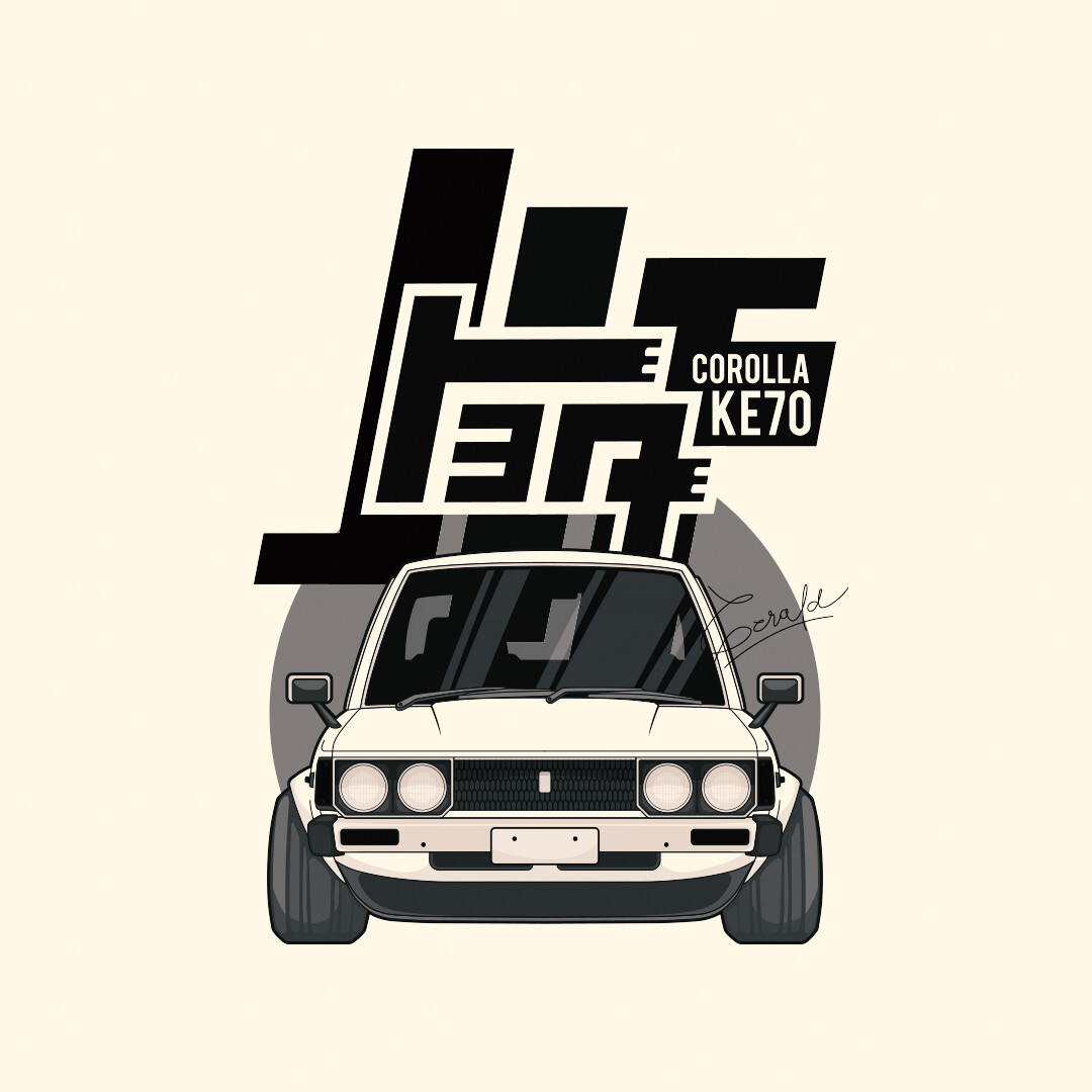 ArtStation - Cartoon Corolla KE70