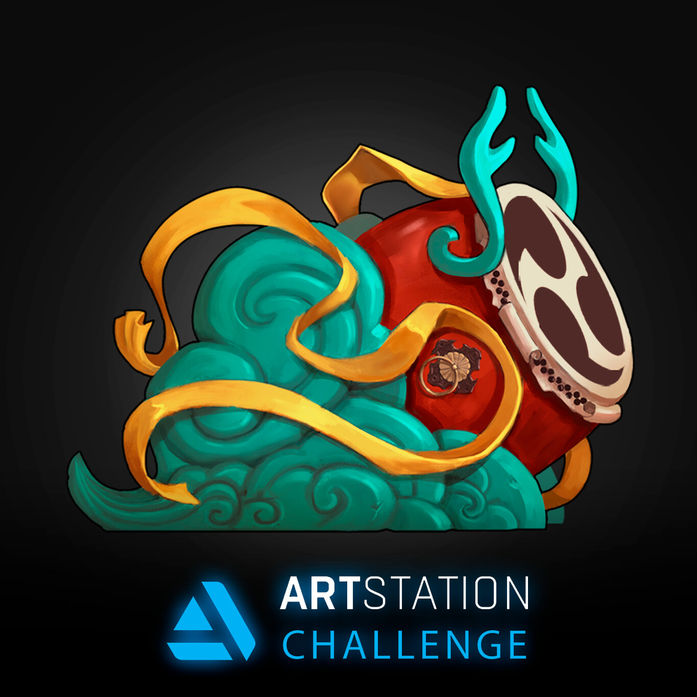 ArtStation - Magic Instruments 01 - Raijin Taiko