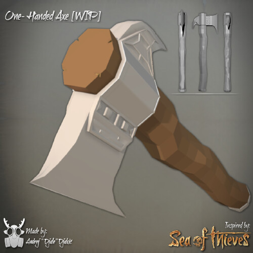 ArtStation - One-Handed Axe Model [WIP]
