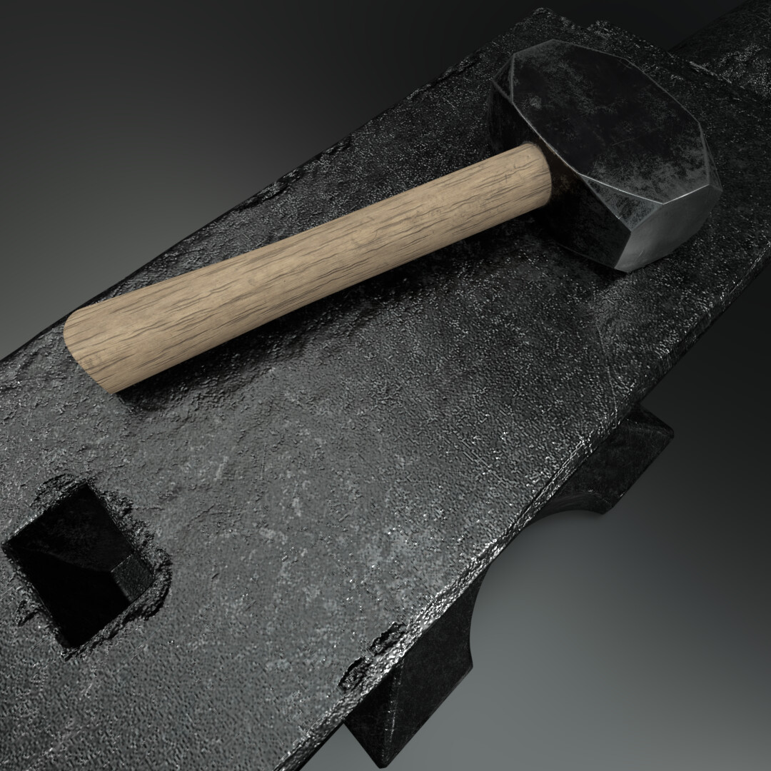 ArtStation - Anvil and hammer