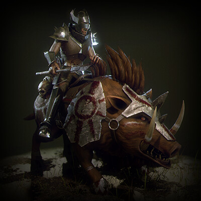 ArtStation - WAR BOAR RIDER