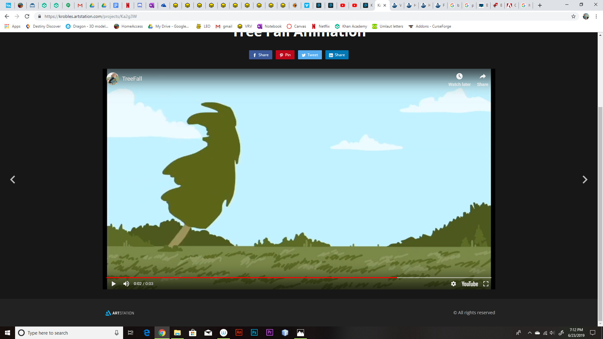 ArtStation - Tree Fall Animation