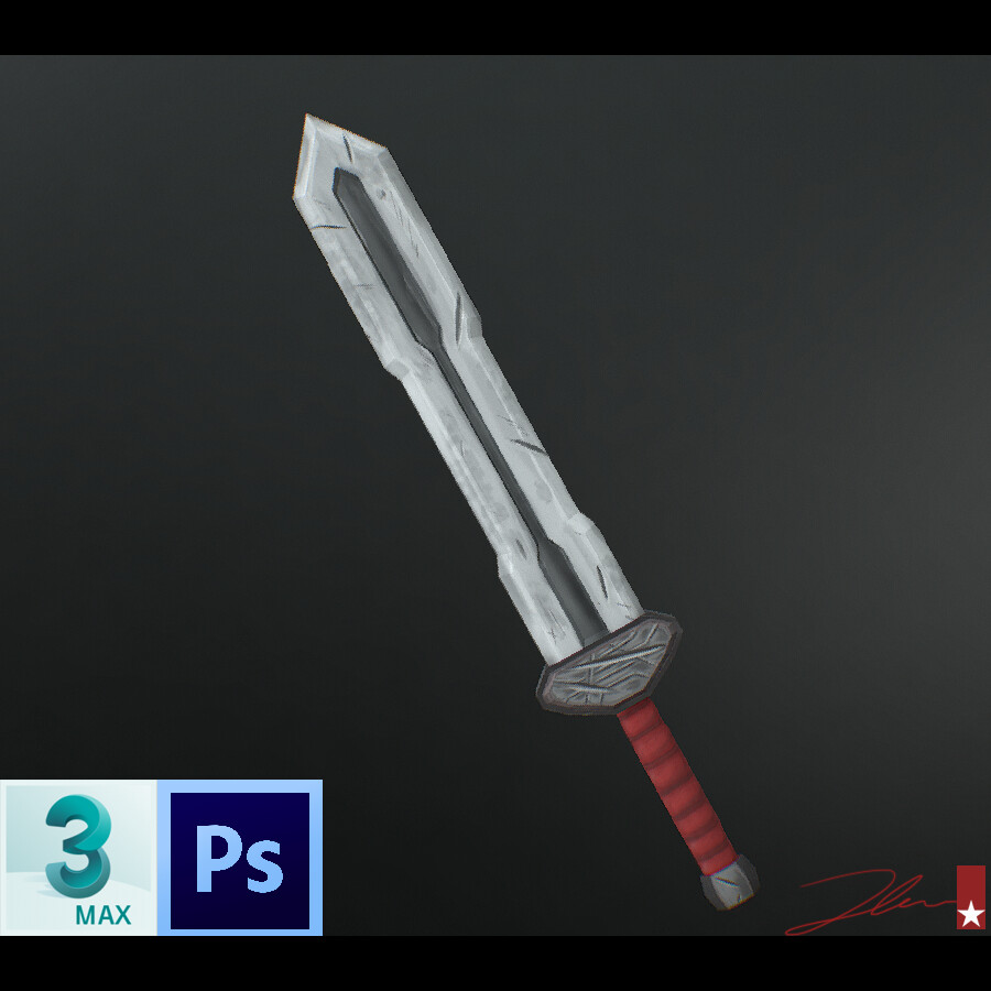 ArtStation - Hand Painted Sword