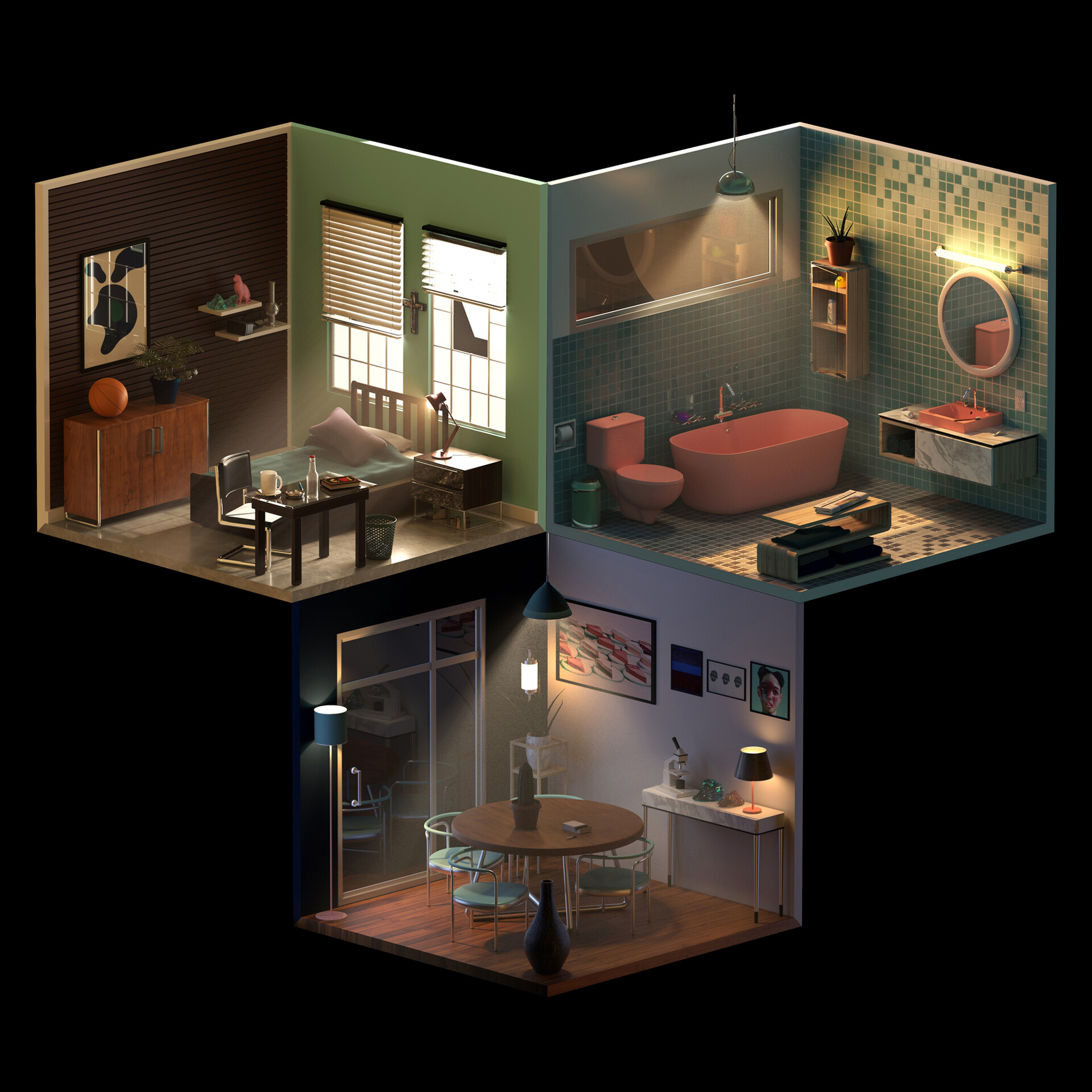 ArtStation - Miniature Rooms
