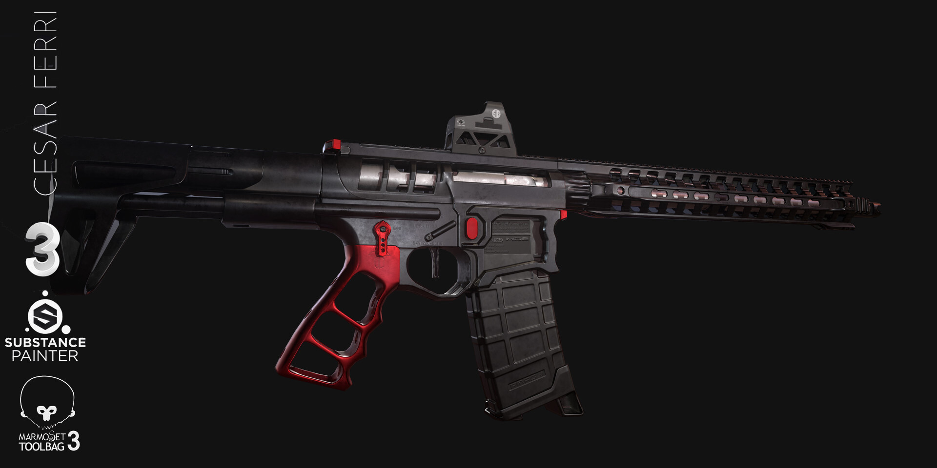 ArtStation - Badass Full Custom AR-15