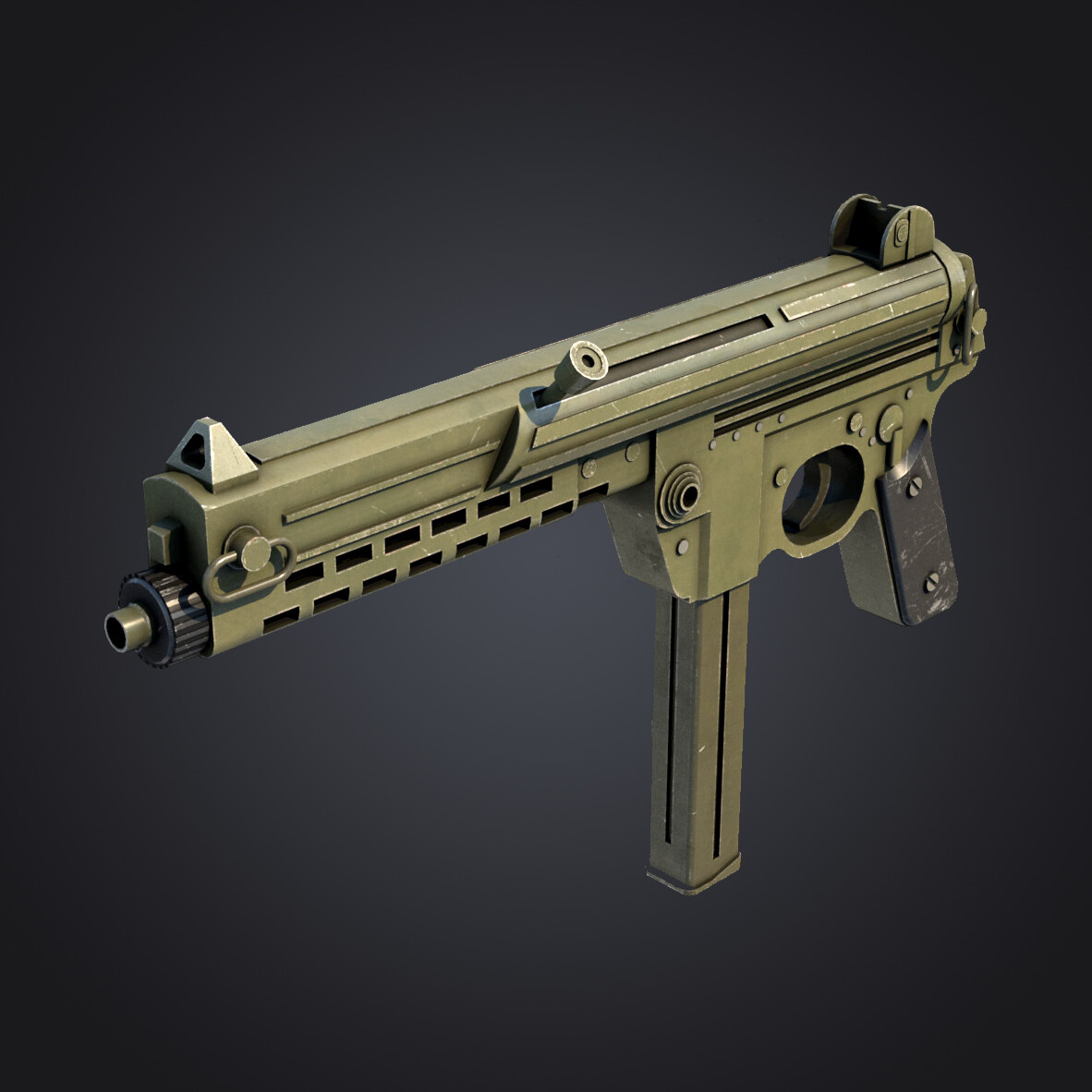 ArtStation - Walther MPL Submachine Gun Low Poly