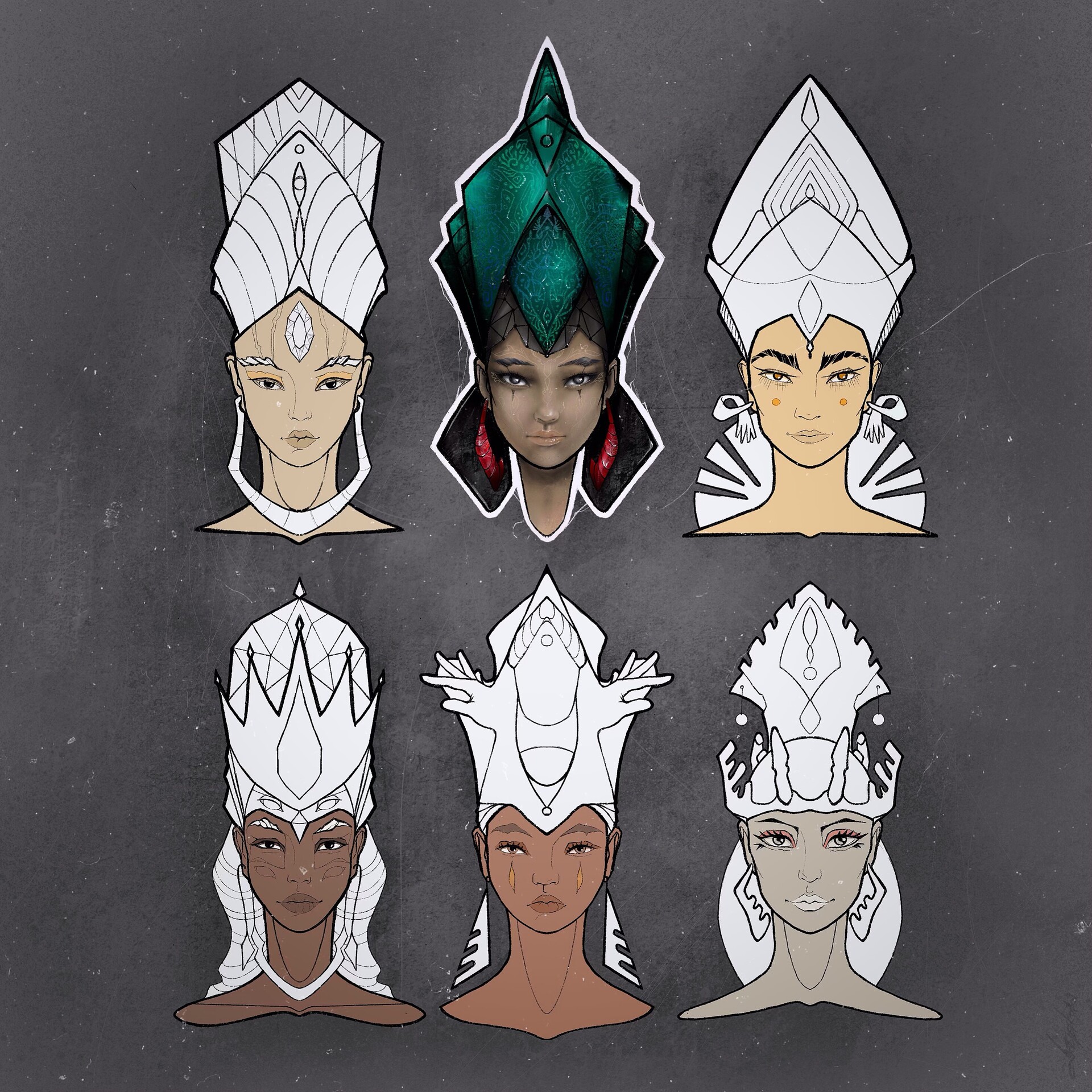 ArtStation - Queen’s head / variations