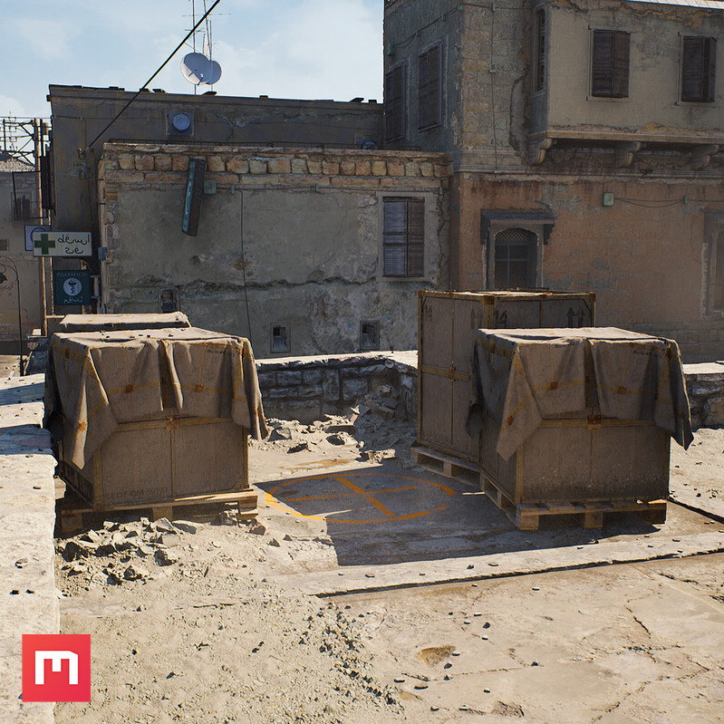 ArtStation - De_Dust 2 Crate - Quixel Mixer