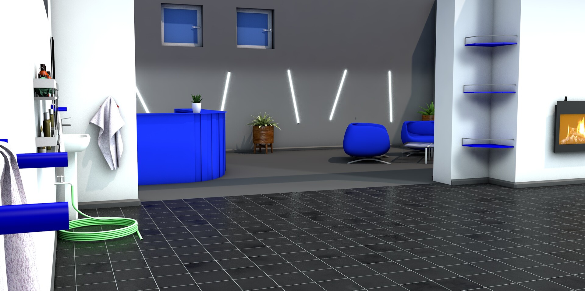 ArtStation - MM Pure Detail - Detailing Car Wash - Interior design