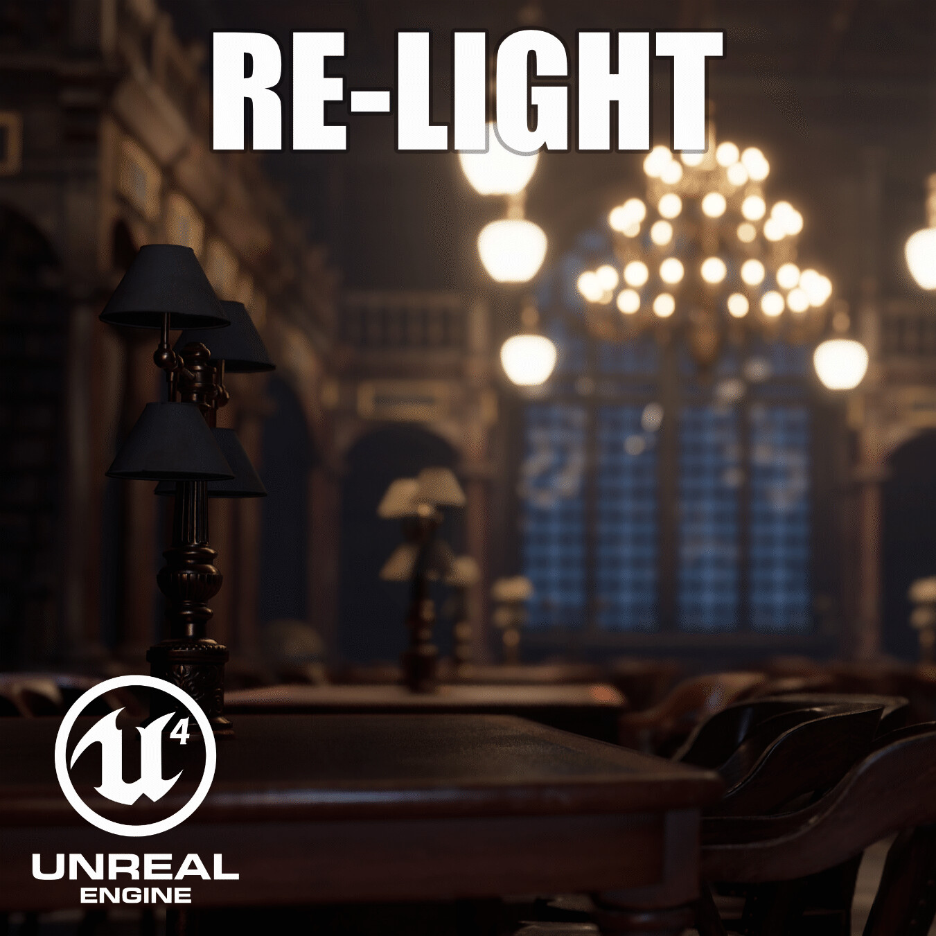 ArtStation - RE-LIGHTING Library Scene UE4